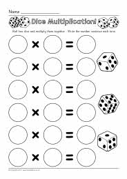 Dice multiplication worksheets (SB7330) - SparkleBox