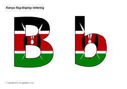 Kenya flag display lettering (SB7329) - SparkleBox