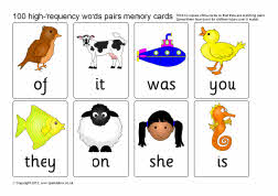 High-frequency words pairs/memory game cards (SB7332) - SparkleBox
