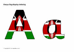 Kenya flag display lettering (SB7329) - SparkleBox