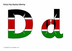 Kenya flag display lettering (SB7329) - SparkleBox