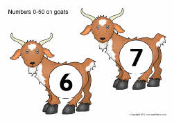 Numbers 0-50 on goats (SB7342) - SparkleBox