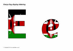Kenya flag display lettering (SB7329) - SparkleBox