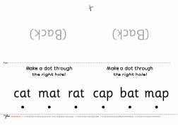 CVC word and picture hole-punch cards (SB7370) - SparkleBox