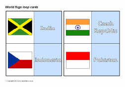 World flags loop cards (SB7421) - SparkleBox