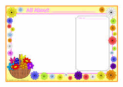 All About My Wonderful Mum A4 page borders (SB7424) - SparkleBox