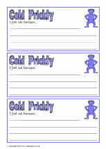 Warm fuzzy and cold prickly feelings notes (SB7410) - SparkleBox