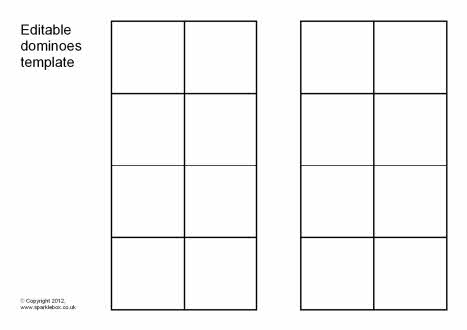 Editable dominoes template (SB7415) - SparkleBox