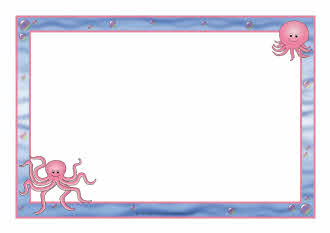 Octopus A4 page borders (SB7449) - SparkleBox