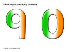 Irish flag-coloured display numbering (SB7474) - SparkleBox