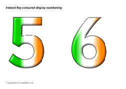 Irish flag-coloured display numbering (SB7474) - SparkleBox