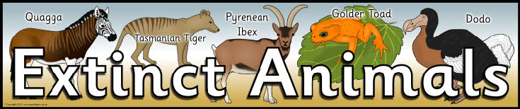 Extinct Animals display banner (SB7500) - SparkleBox