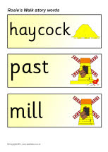 Rosie’s Walk story word cards (SB7493) - SparkleBox