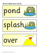 Rosie’s Walk story word cards (SB7493) - SparkleBox