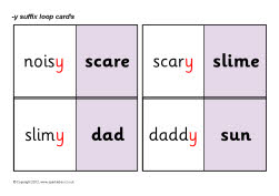 -y suffix loop cards (SB7523) - SparkleBox