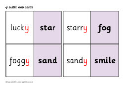 -y suffix loop cards (SB7523) - SparkleBox