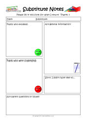 Supply/substitute teacher information sheets (SB7506) - SparkleBox