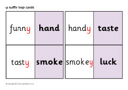 -y suffix loop cards (SB7523) - SparkleBox