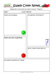 Supply/substitute teacher information sheets (SB7506) - SparkleBox