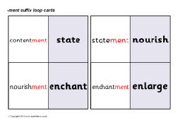 -ment suffix loop cards (SB7514) - SparkleBox