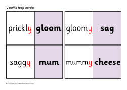 -y suffix loop cards (SB7523) - SparkleBox