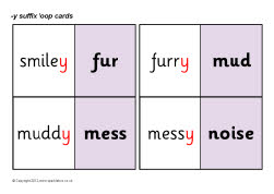 -y suffix loop cards (SB7523) - SparkleBox
