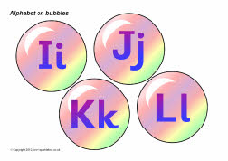 Alphabet on bubbles - uppercase with lowercase (SB7573) - SparkleBox