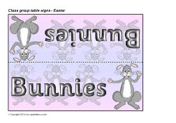 Easter-themed group table signs (SB7574) - SparkleBox