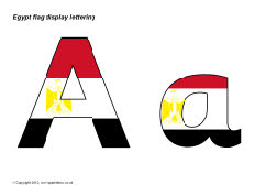 Egyptian flag display lettering (SB7571) - SparkleBox