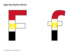 Egyptian flag display lettering (SB7571) - SparkleBox