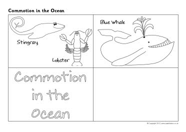 Commotion in the Ocean story sequencing sheets (SB7607) - SparkleBox