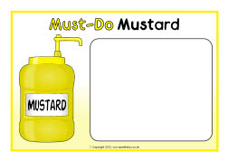 Must-Do Mustard, Catch-Up Ketchup and May-Do Mayo classroom visual aids ...
