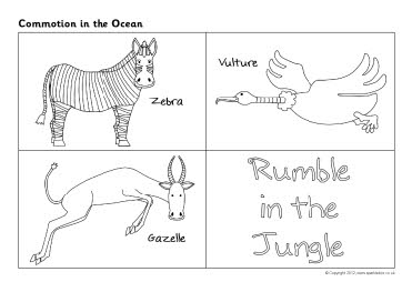 Rumble in the Jungle story sequencing sheets (SB7608) - SparkleBox