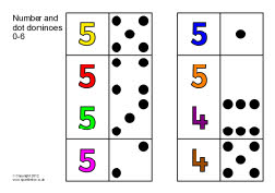 Numbers and dots 0-6 dominoes (SB7675) - SparkleBox