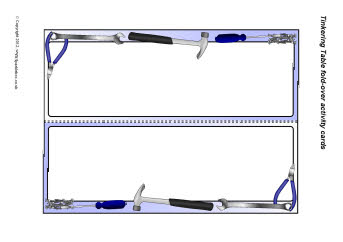 Editable Tinkering Table fold-over cards (SB7651) - SparkleBox