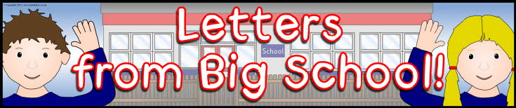 Letters from Big School display banner (SB7692) - SparkleBox