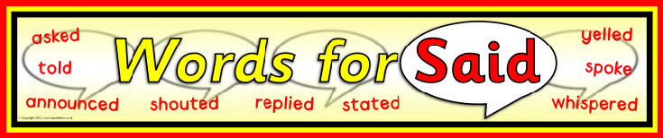 Words for Said display banner (SB7682) - SparkleBox