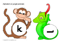 Alphabet on jungle animals (SB7681) - SparkleBox
