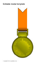 Editable medal templates (SB7702) - SparkleBox