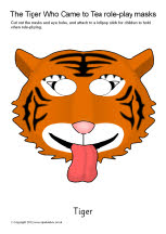 The Tiger Who Came to Tea role-play masks (SB7705) - SparkleBox