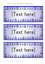 Music-themed classroom label templates (SB7711) - SparkleBox