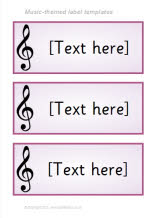 Music-themed classroom label templates (SB7711) - SparkleBox