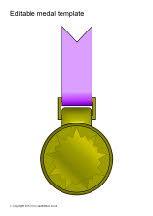 Editable medal templates (SB7702) - SparkleBox