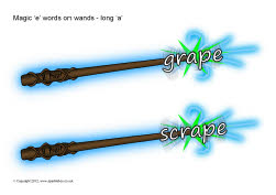 Magic ‘e’ words on wands - long ‘a’ (SB7741) - SparkleBox