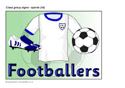 Sports-themed class group signs - A4 (SB7763) - SparkleBox