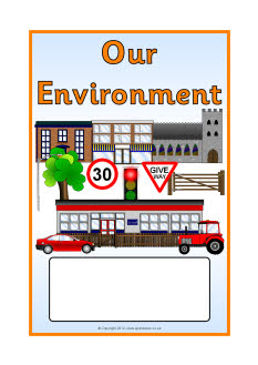 Our Environment editable topic book covers (SB7773) - SparkleBox