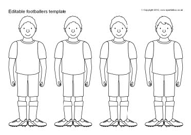 Editable footballer templates (SB7752) - SparkleBox