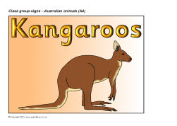 Australian animals class group signs (SB7765) - SparkleBox