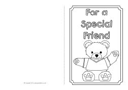 Friendship card colouring templates (SB7793) - SparkleBox