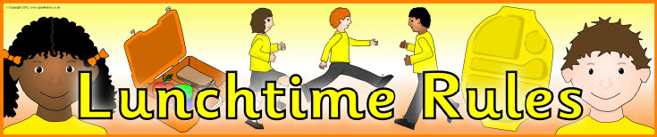 Lunchtime Rules display banner (SB7778) - SparkleBox